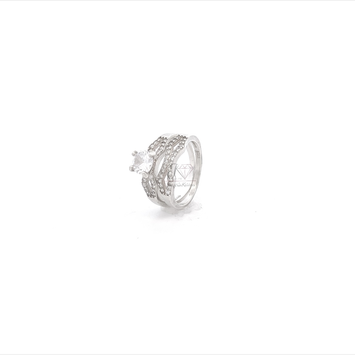Anillo de compromiso en plata 925 - Joyería Karina
